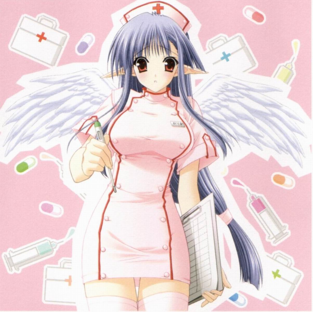 suzuhira hiro shuffle nerine nurse wings | #37386 | yande.re